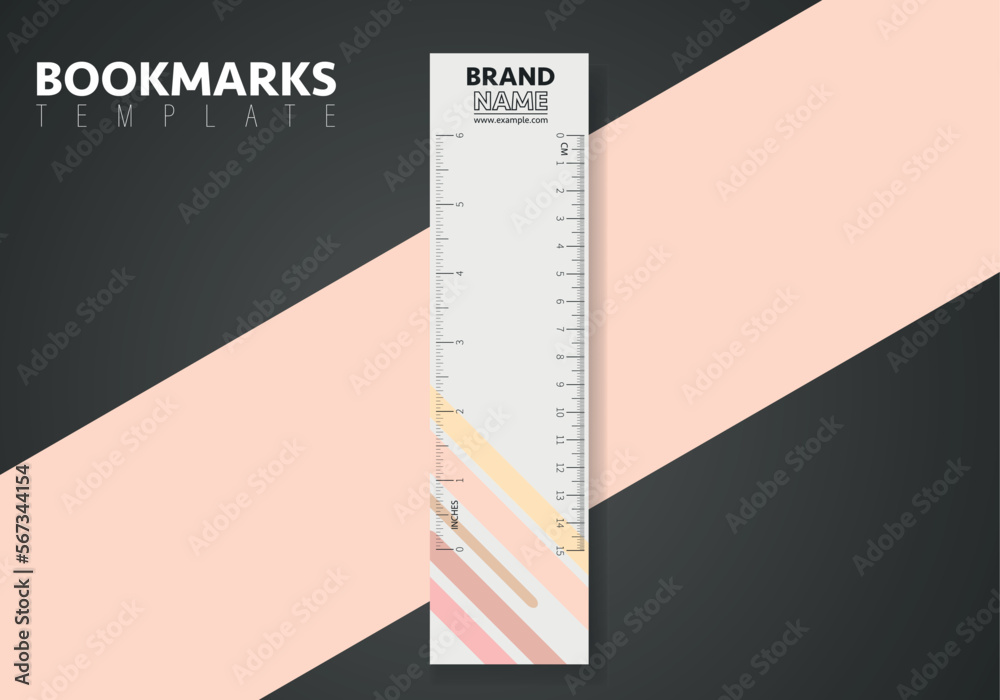Business modern bookmarks template design. Vector bookmark template ...