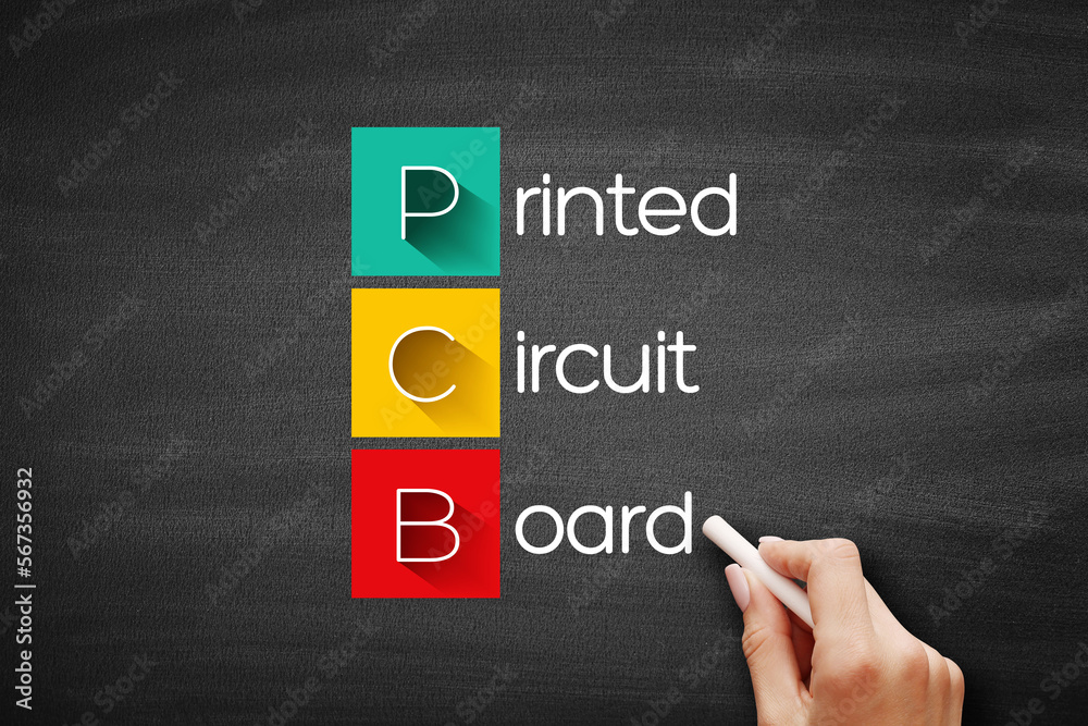 PCB Printed Circuit Board, concept on blackboard Stock Photo | Adobe Stock