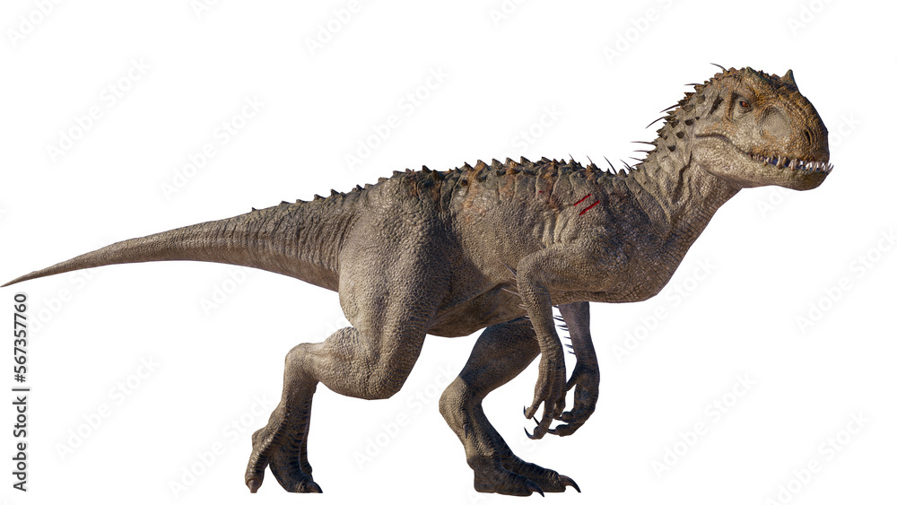 roaring indominus rex dinosaur isolated on blank background PNG Stock ...
