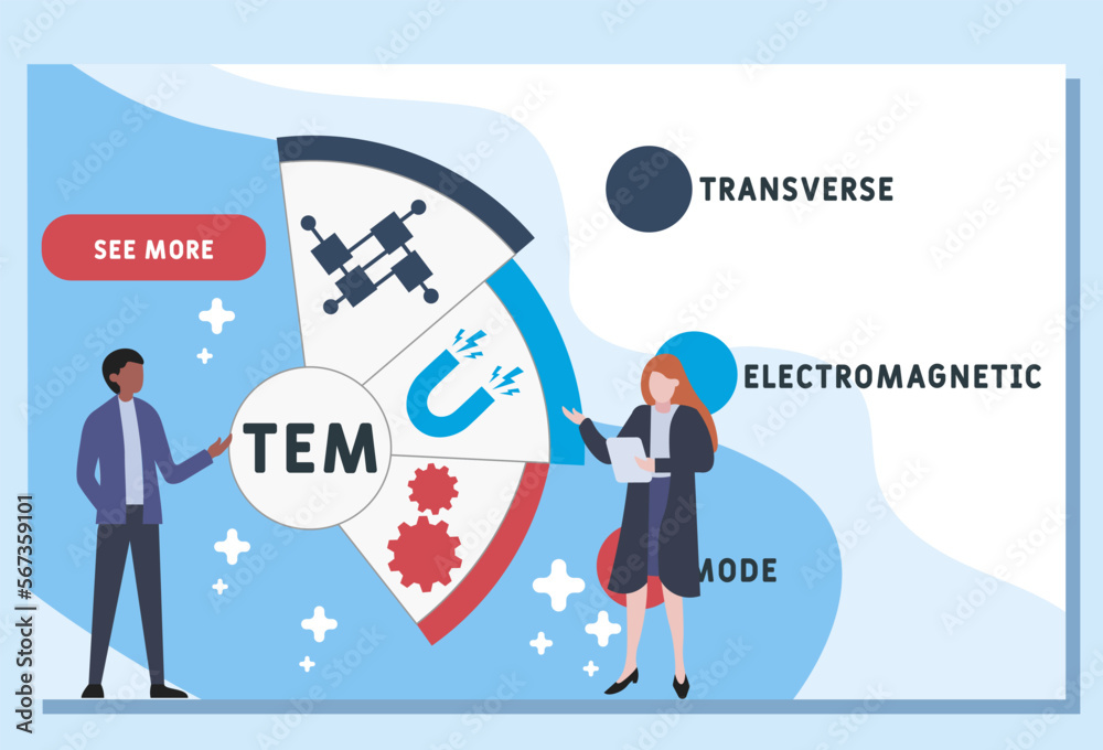TEM - Transverse Electromagnetic Mode acronym. business concept ...
