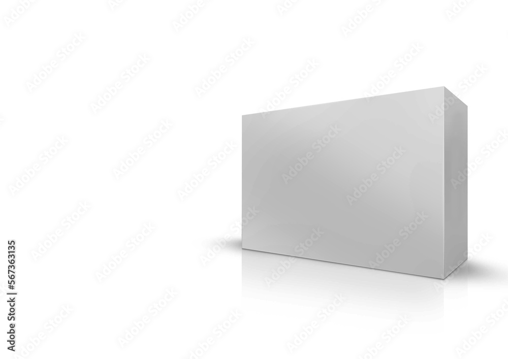 White packaging standing box mock up isolated on white background Stock ...