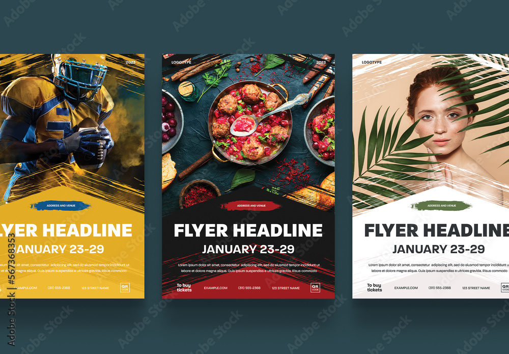 Universal flyer, poster or cover layout with grunge elements for ...
