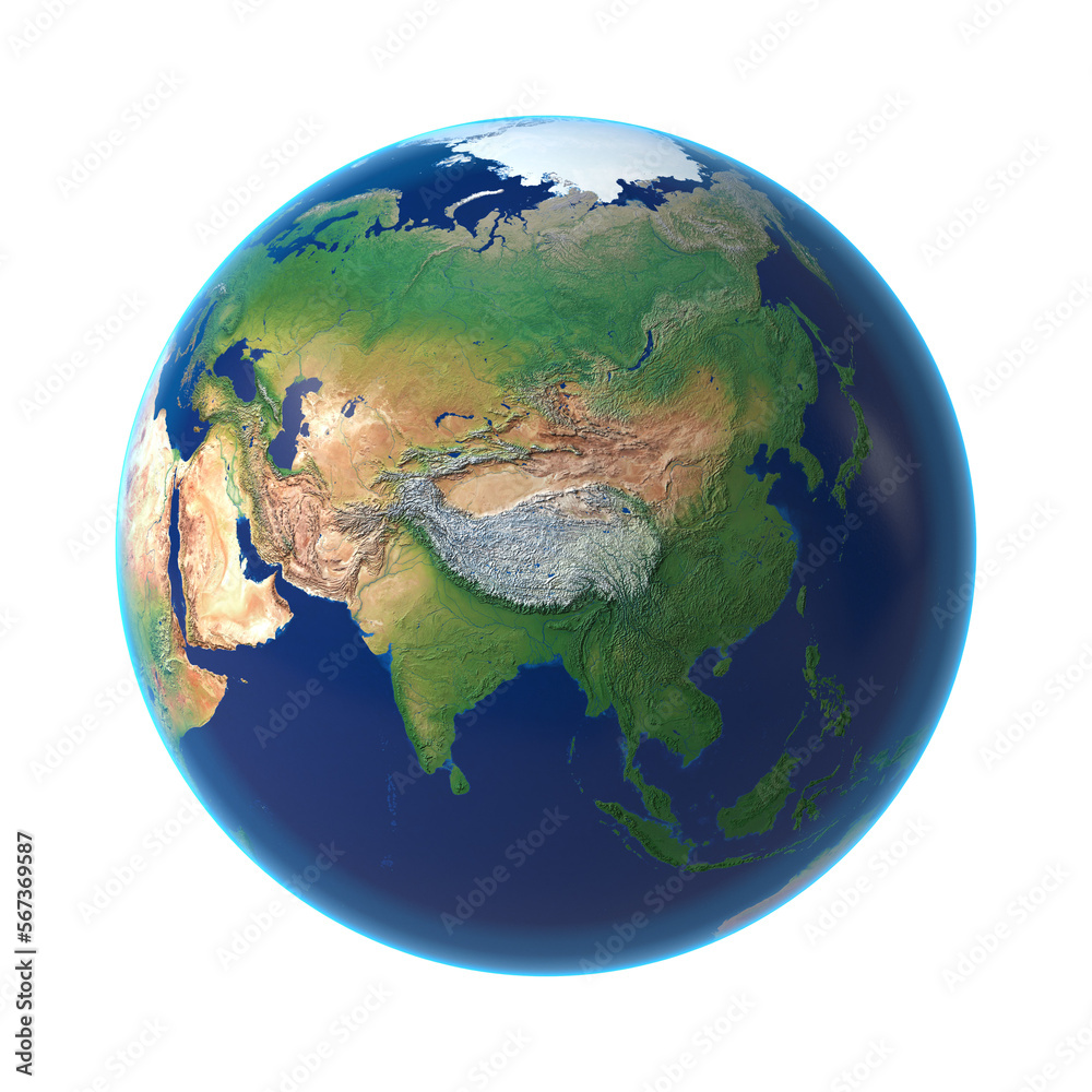 Earth Isolated transparent background 3d rendering Stock Illustration ...