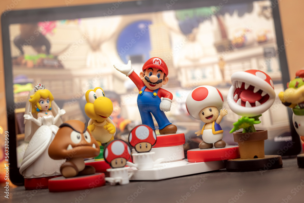 MOSCOW, RUSSIA - September 08, 2022: Super Mario Bros figure character ...