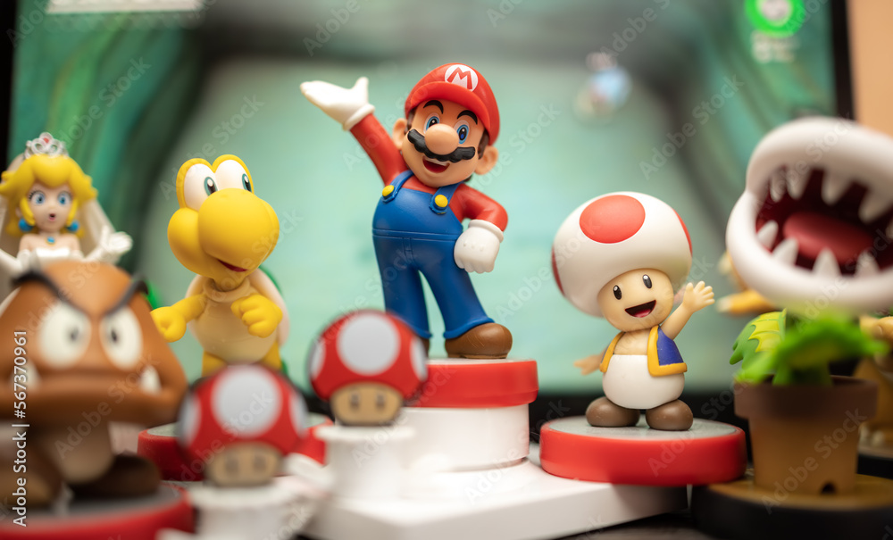 MOSCOW, RUSSIA - September 08, 2022: Super Mario Bros figure character ...