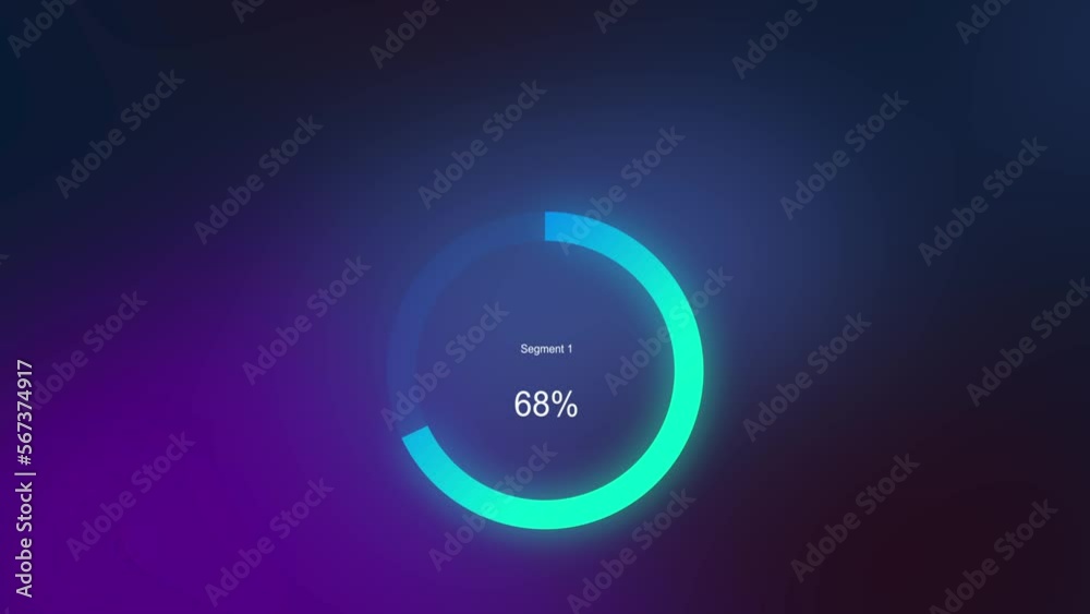 Infographic pie chart animation. percent circle round donut chart ...