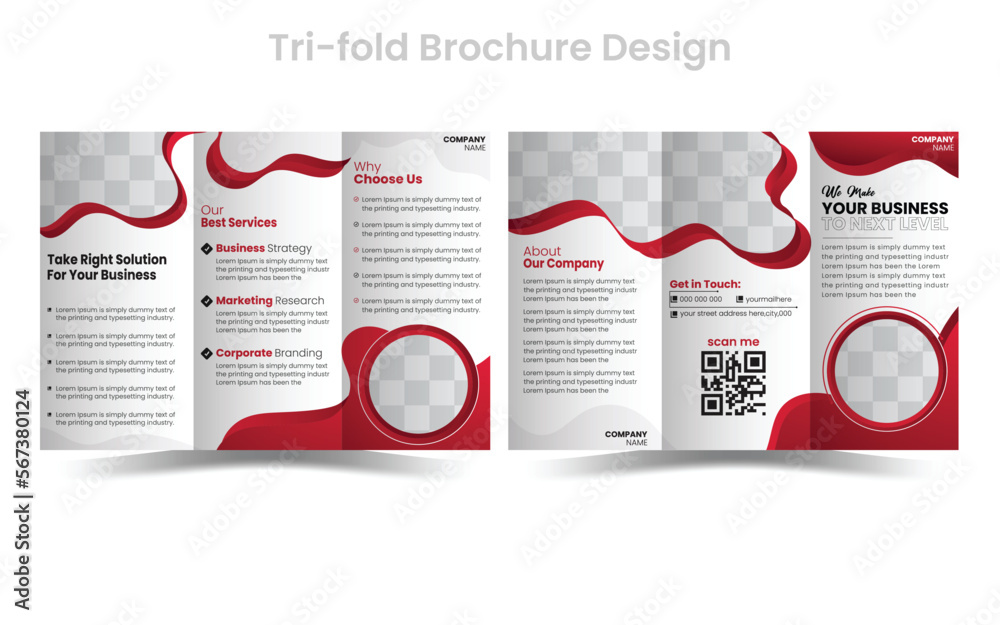 design template Сorporate presentation trifold brochure design.Business ...