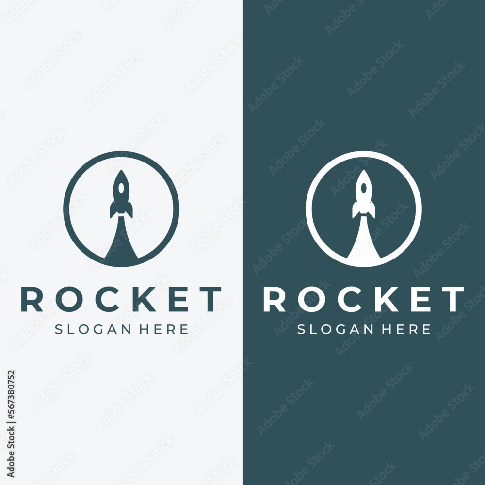 Creative and modern rocket design logo,starship launch template. Stock ...