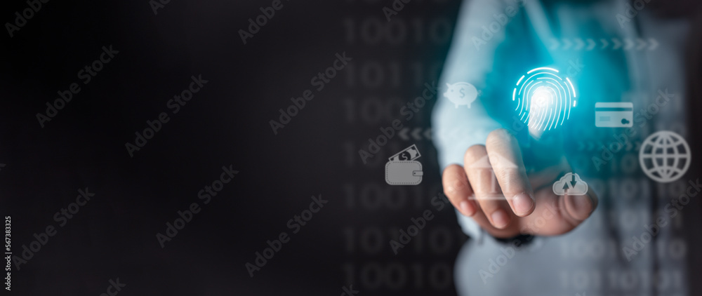 finger scanning processing of biometric identification fingerprint ...