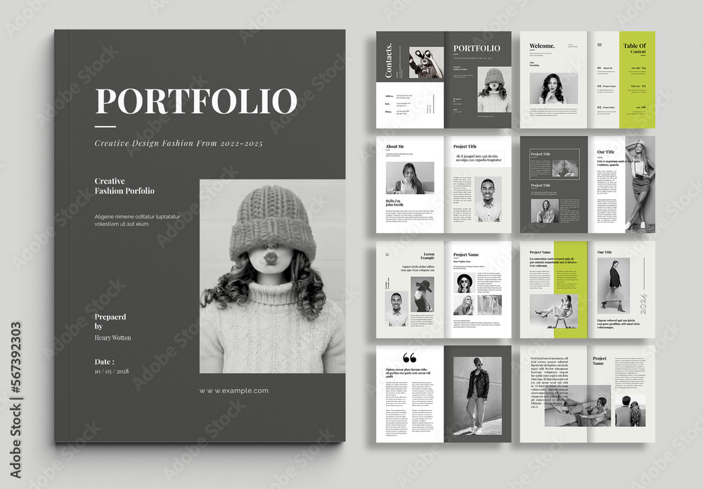 Creative Fashion Portfolio Layout Stock Template | Adobe Stock
