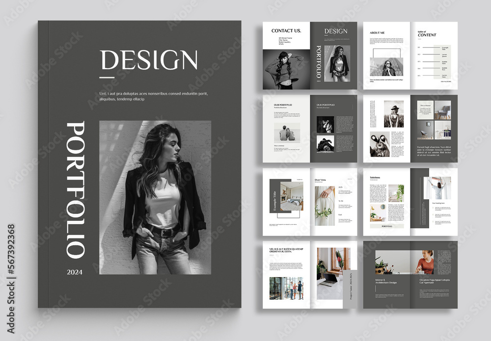 Design Portfolio Template Stock Template | Adobe Stock