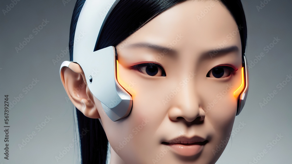 asian human in the future new technology next generationon sci-fi ...