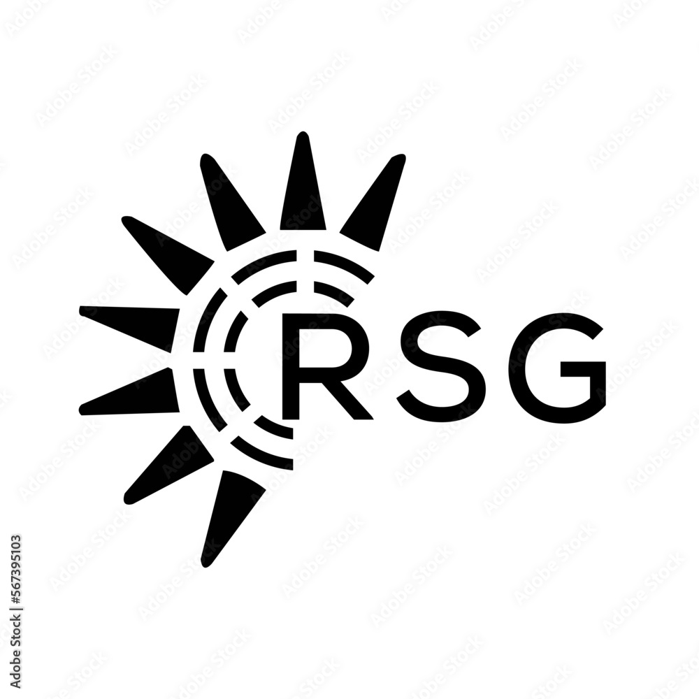 RSG letter logo. RSG image on white background and black letter. RSG ...