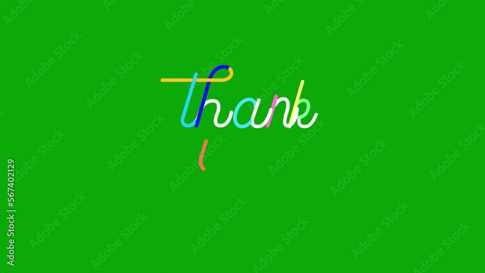Thank You animated, colorful shape suitable for your celebration ...