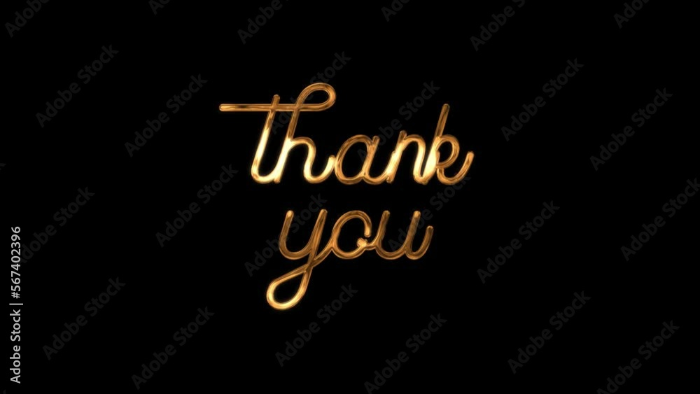 Thank You animated,premium gold color suitable for your celebration ...