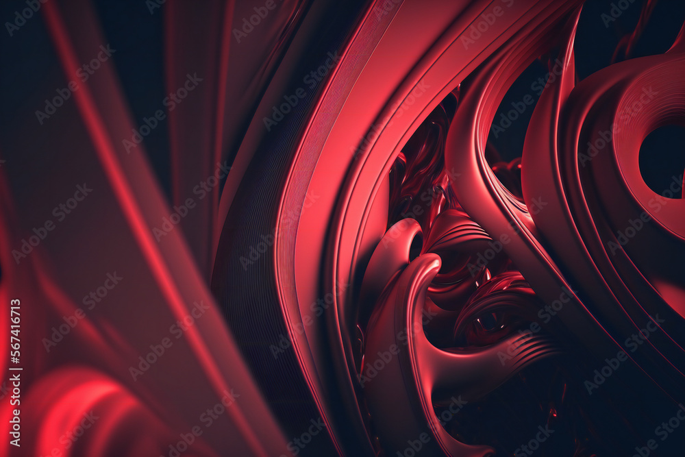 Bright Abstract Red background illustration - Vector geometric shape - can be used as texture ...