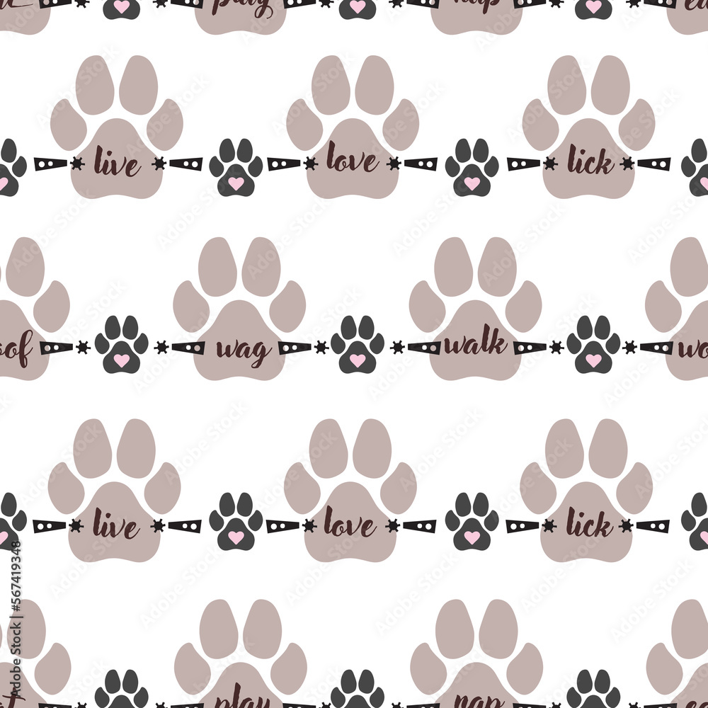 seamless repeat pattern with simple and cute light brown and dark gray ...