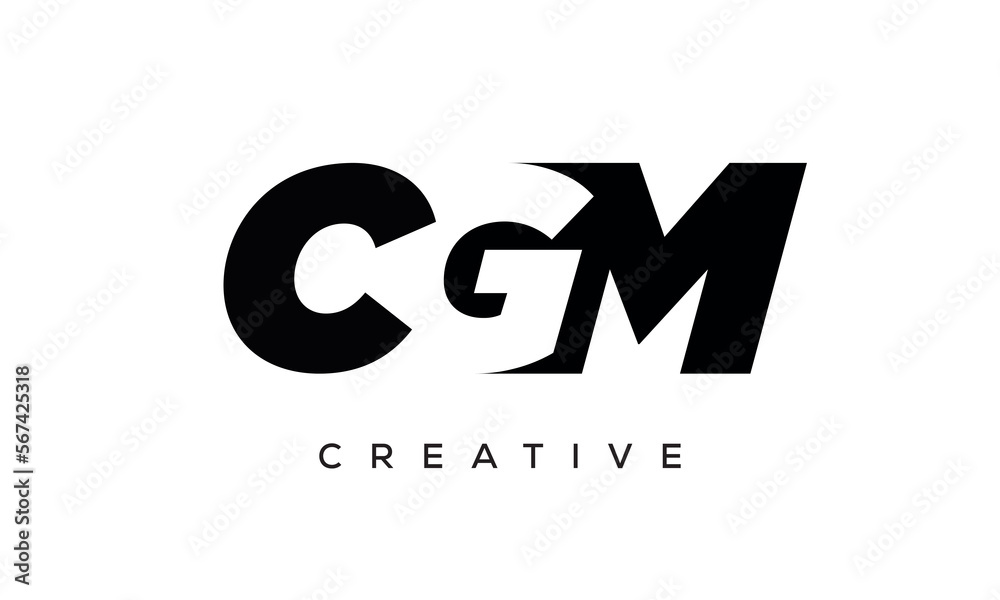 CGM letters negative space logo design. creative typography monogram ...