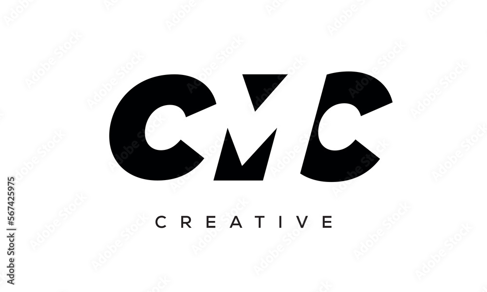 CMC letters negative space logo design. creative typography monogram ...
