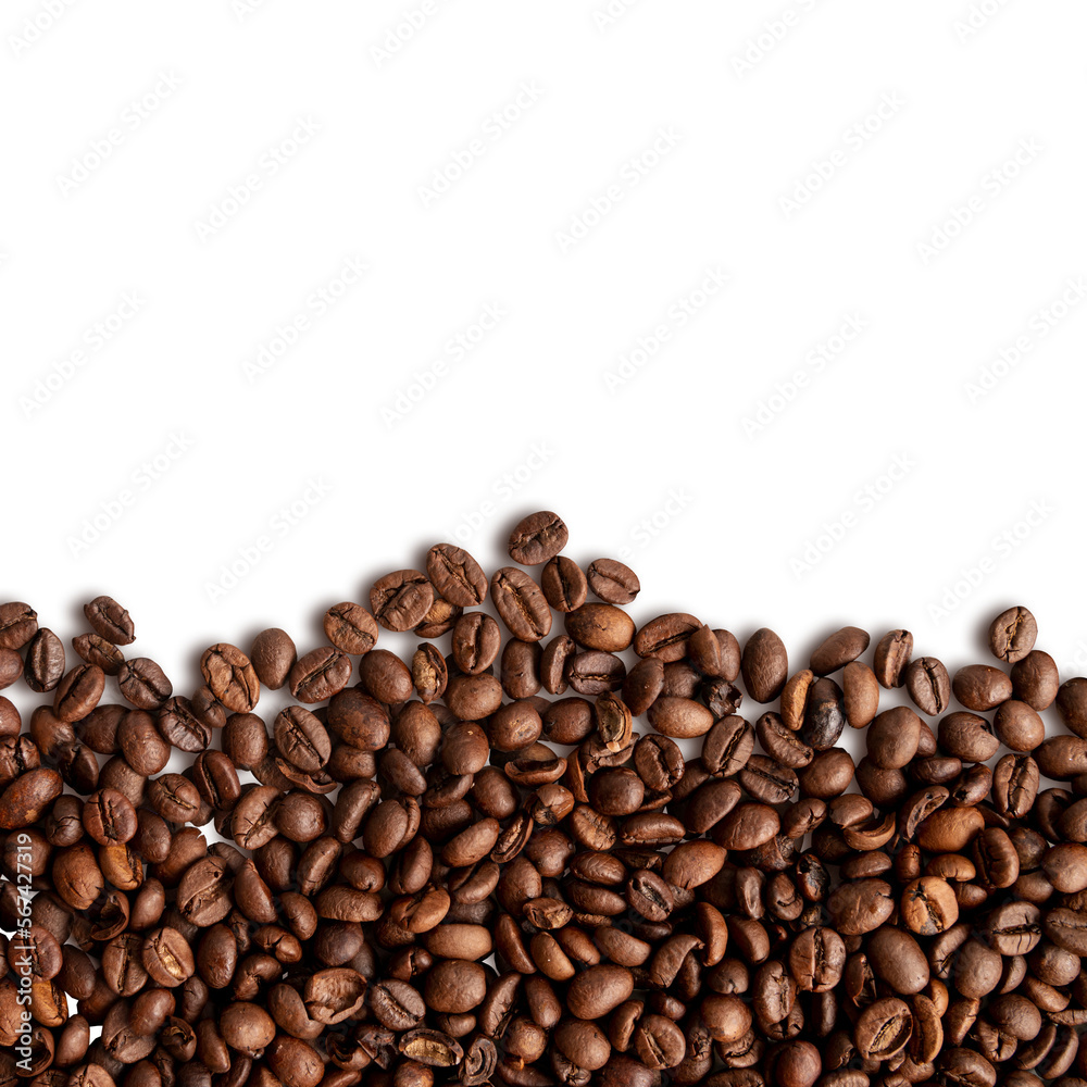 Coffee Beans On Transparent Background Png Stock Photo Adobe Stock