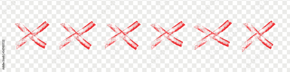 Red X sign doodle of hand draw style. Graffiti mark,typography paint ...