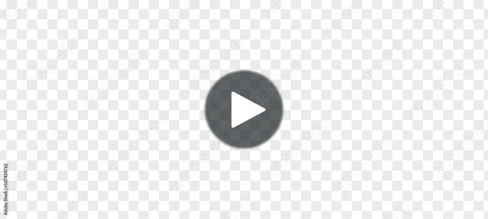 Play button icon on transparent background. Player video symbol. Vector ...