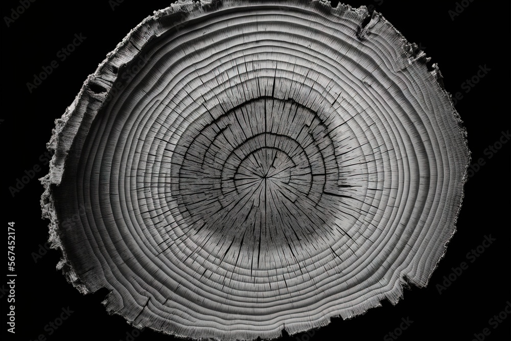 a close up of a tree trunk with a circular pattern on the center of it ...