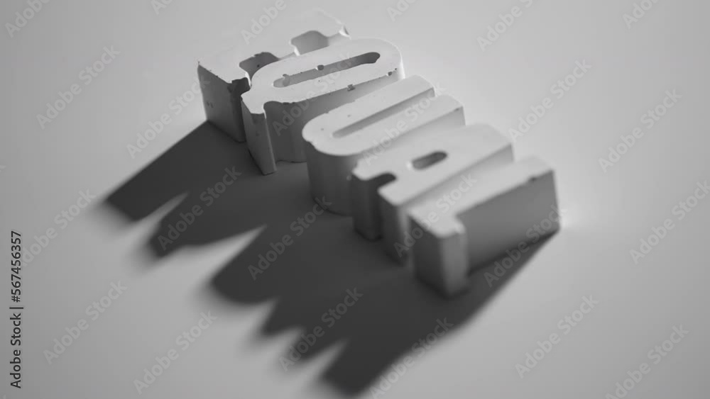 the word EQUAL appearing letter by letter on white background with ...