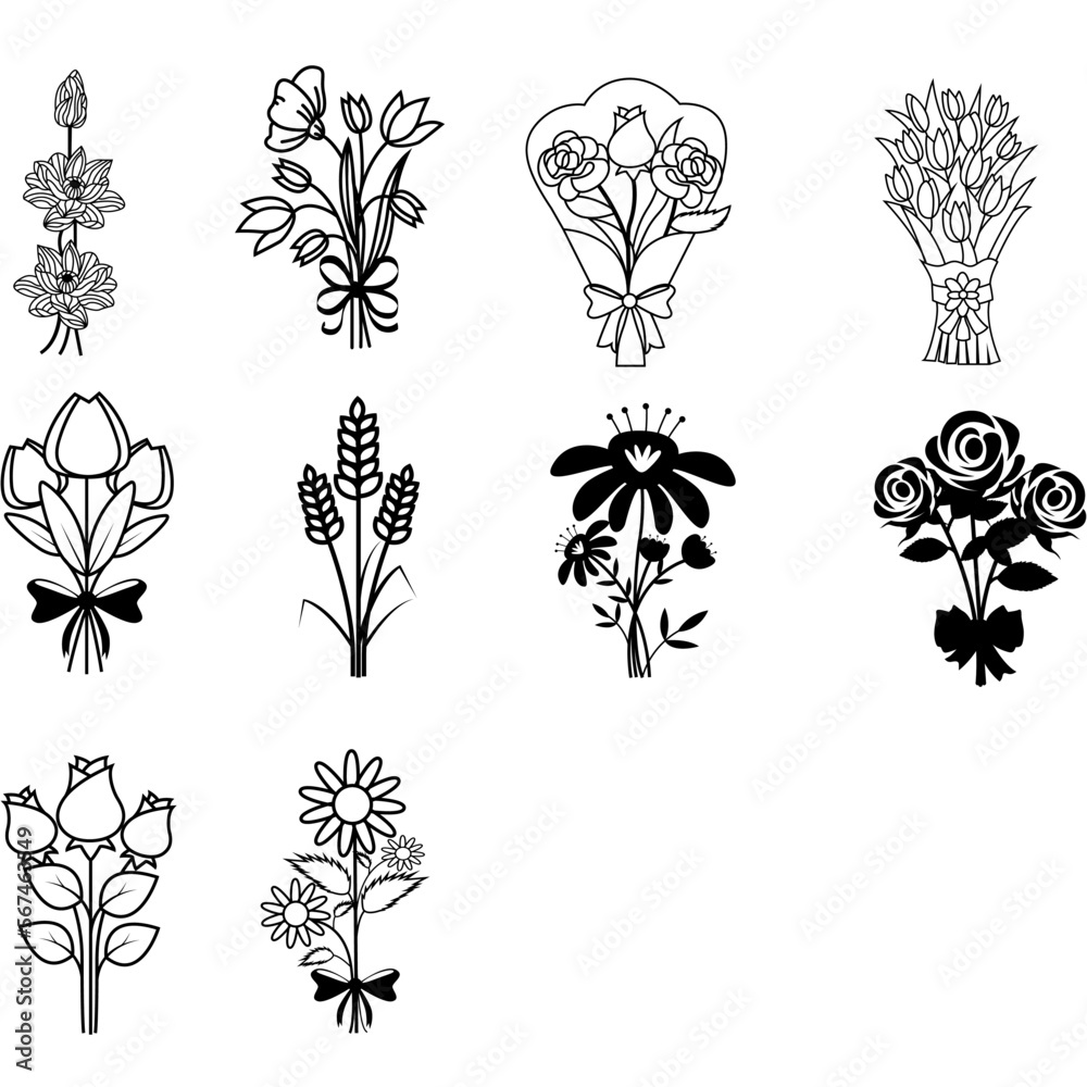 Wildflowers SVG Bundle, Floral SVG, Wildflower svg, Flower Svg, flowers ...