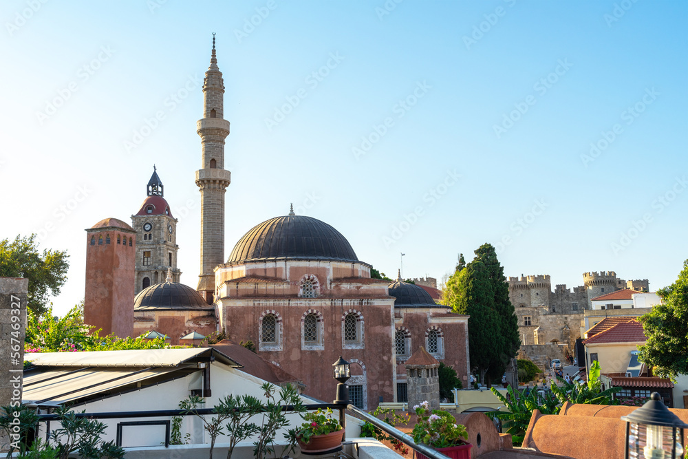 View of the Mosque of Suleiman the Magnificent, Clocktower, Palace of ...