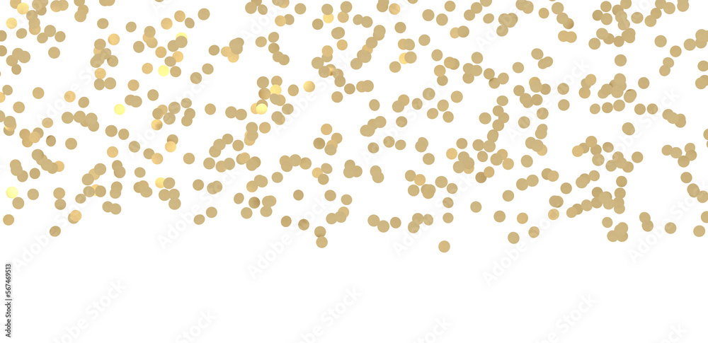 Gold confetti background, isolated on transparent background Stock ...