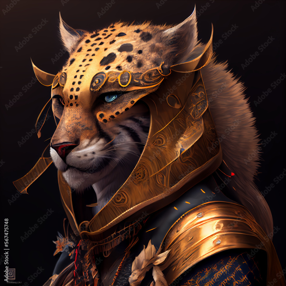 Champion cheetah coyote with gradient background, ai art, wallpaper ...