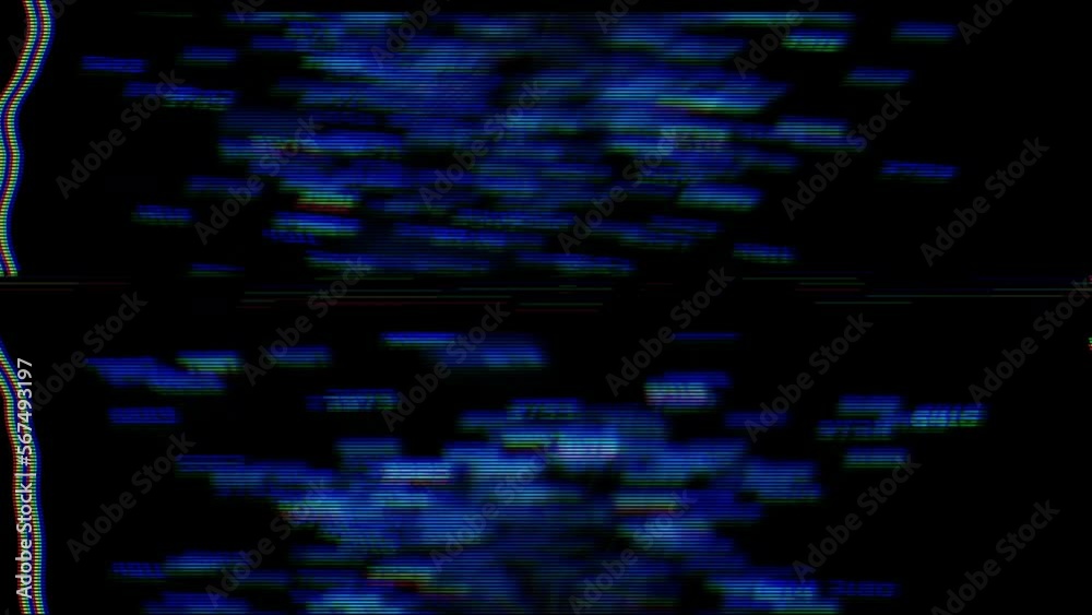 Seamless futuristic animation of random numbers with interference ...