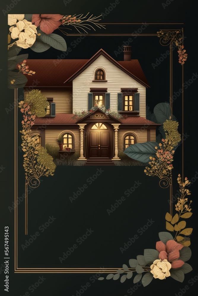 Invitation card for house warming party, modern, elegant, AI assisted ...