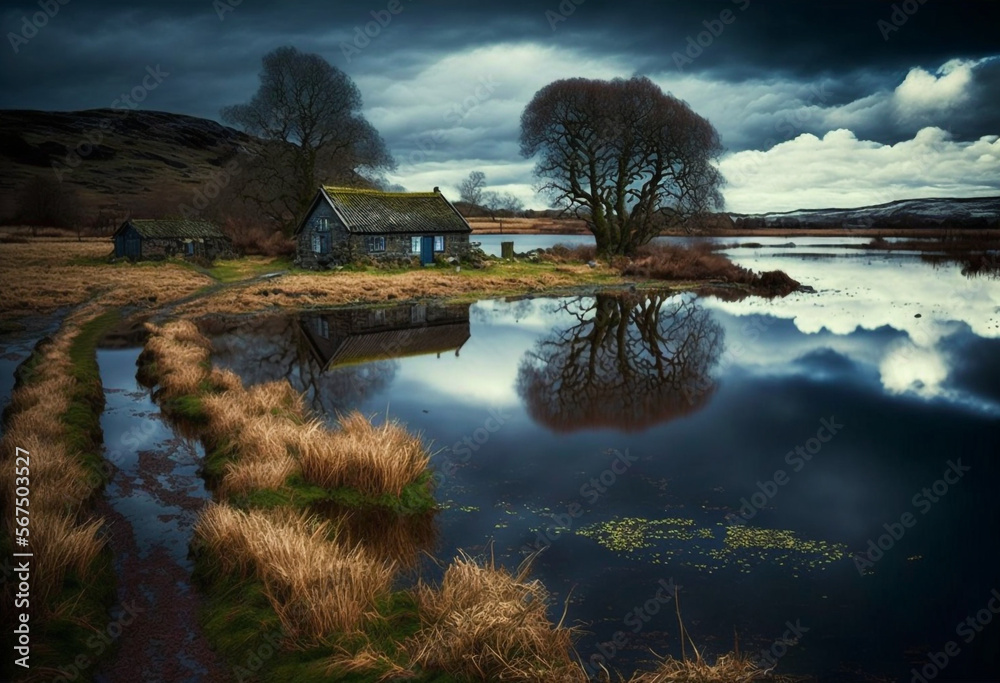 Ai-Generated Render of a Majestic, Idyllic Natural Landscape: Capturing ...