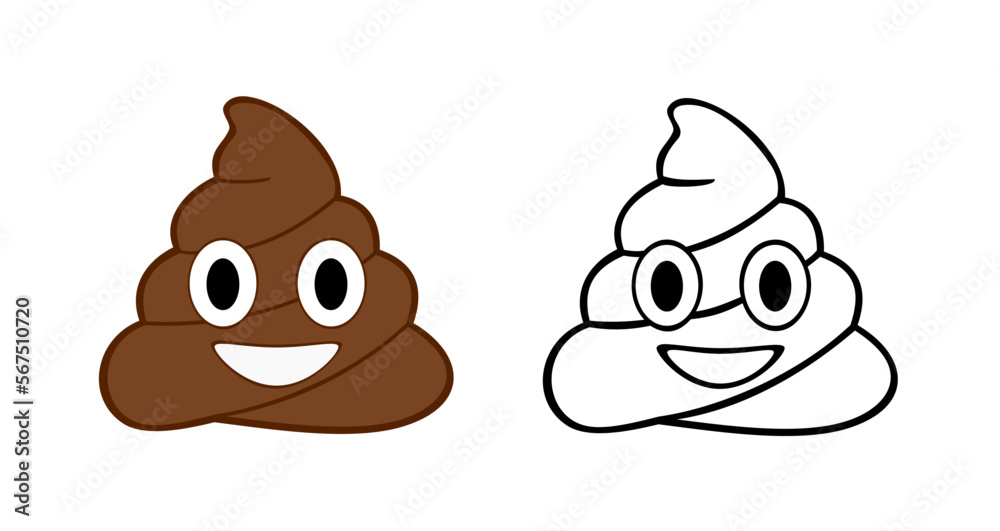 Happy poop design. Pin, patch, stamp, icon, sticker. Emoji. Vector ... Happy poop design. Pin, patch, stamp, icon, sticker. Emoji. Vector ...