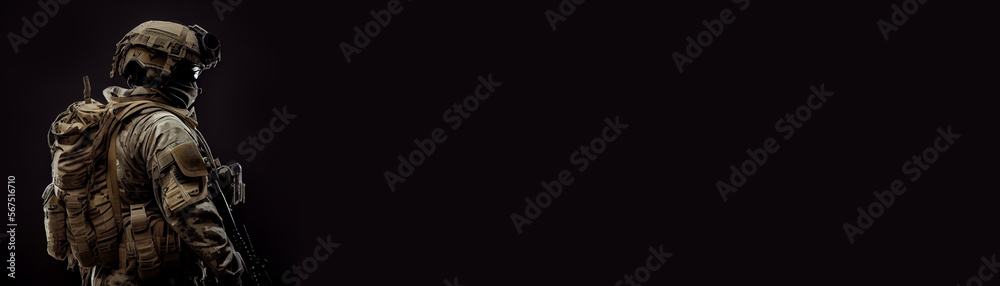 Special forces soldier created with Generative Ai Stock Illustration ...