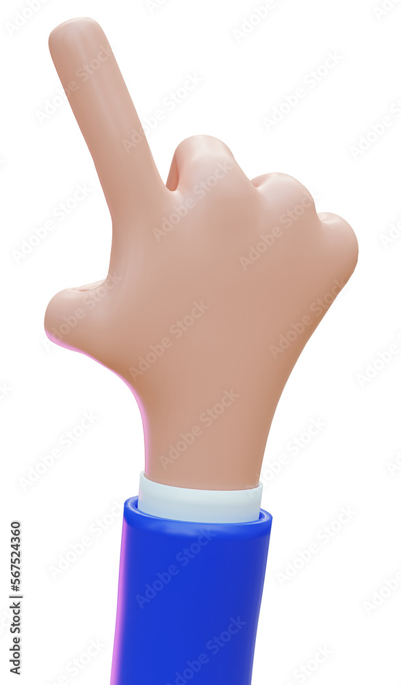 Cartoon character hand pointing gesture , Business clip art isolated on ...