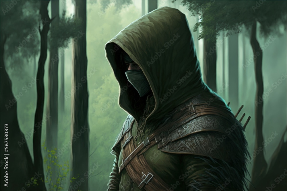 Hooded Archer Art