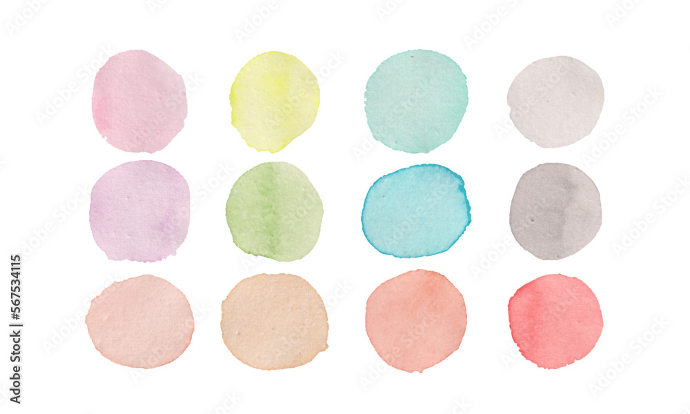 Watercolor clipart, Watercolor border, Watercolor circle, Brush stroke ...