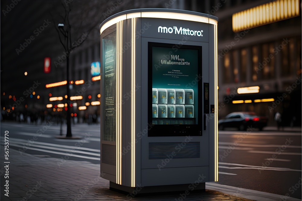 futuristic McDonalds vending machine in New York City made of glass and ...