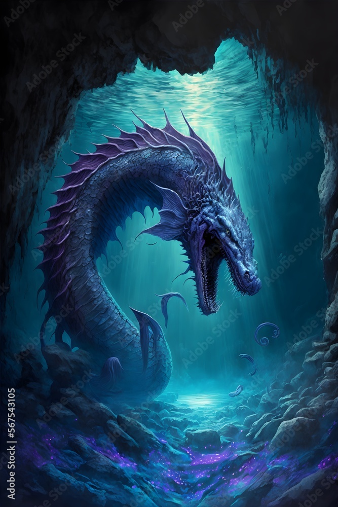 Ilustração do Stock: dark highfantasy deep dark cave with sharp stone ...