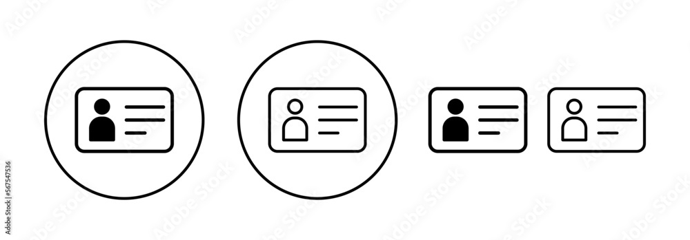 License icon vector for web and mobile app. ID card icon. driver ...