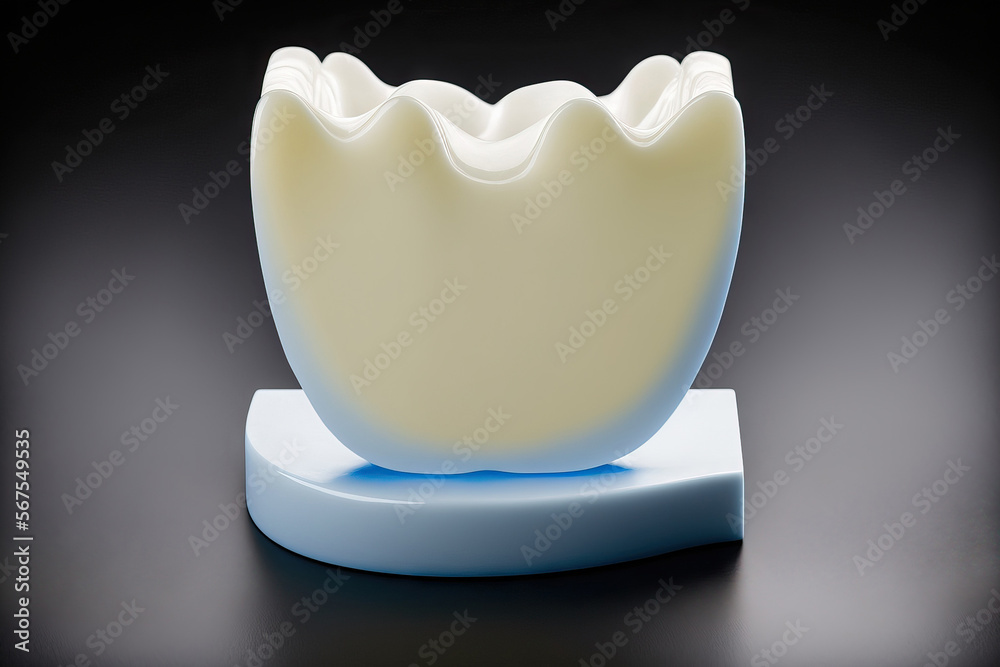 Dental Smile Design White Teeth Ceramic Veneer Close up measurement of ...
