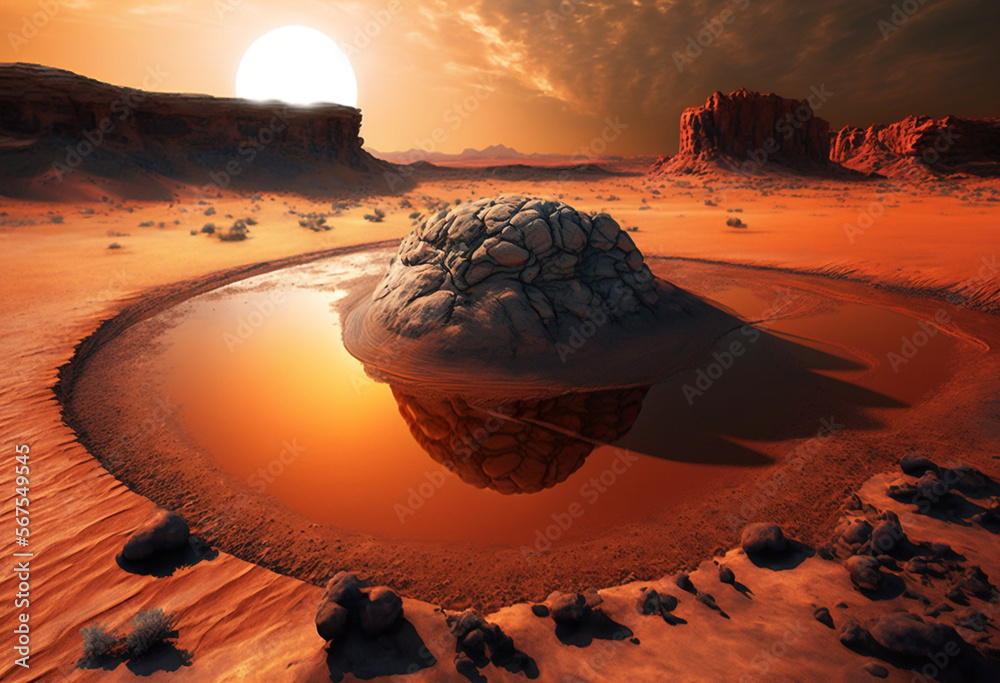 Exploring the Red Rocks of Mars: An AI-Generated Render of the Planet's ...