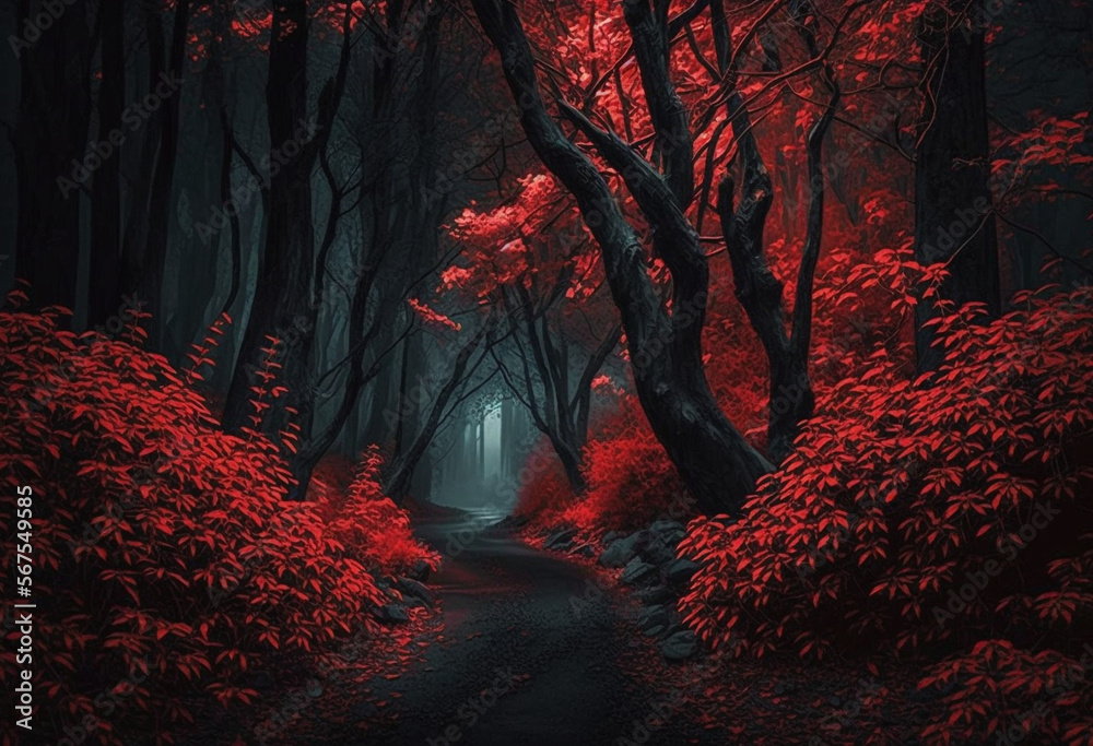 An AI-Generated Render of a Dark, Eery, and Supernatural Forest: A ...