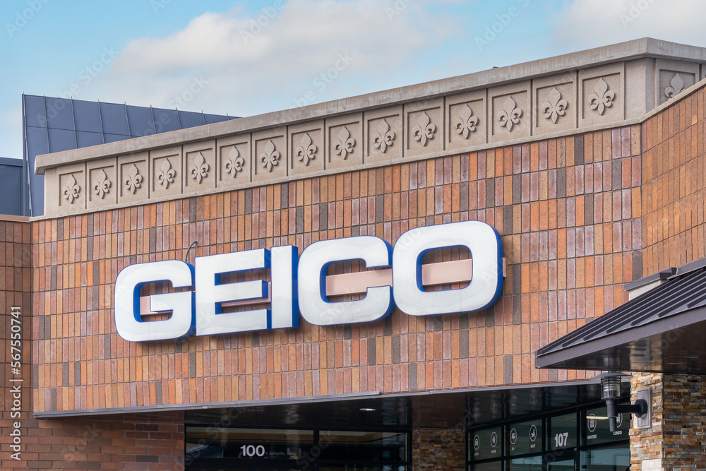 Geico Insurance Office Building and Trademark Logo Stock Photo | Adobe ...