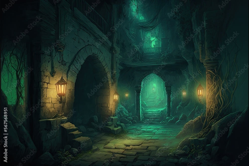 underground lair or dungeon, abandoned cellar ruins for fantasy ... underground lair or dungeon, abandoned cellar ruins for fantasy ...