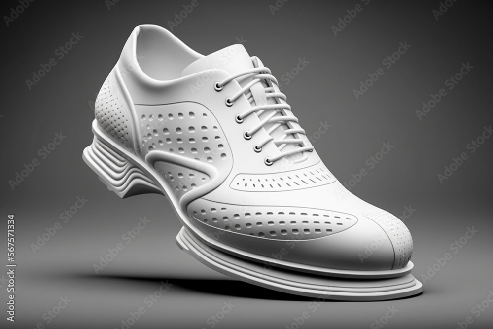 stylish 3d render of modern white shoes made by generative ai Stock ...