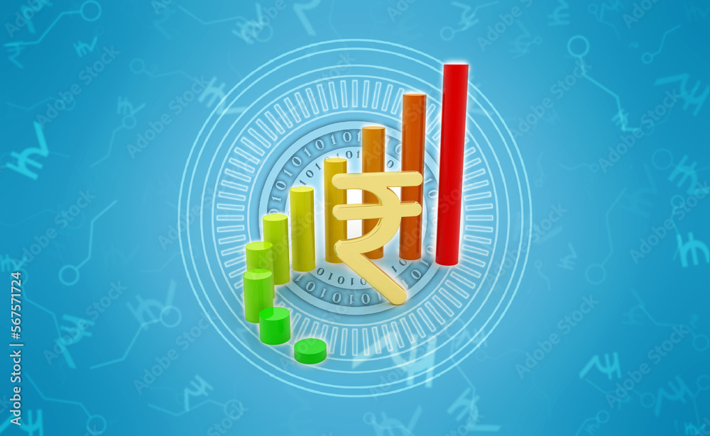 Indian rupee background, Stock market background with Indian rupee ...